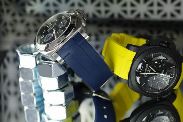 Blue Strap for Panerai Luminor 44mm by Rubber B Straps