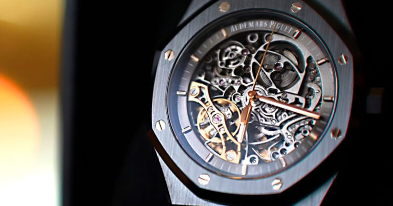 AP Skeleton Watch Black and The Best Rubber Straps