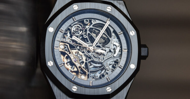 AP Skeleton Watch Black and The Best Rubber Straps