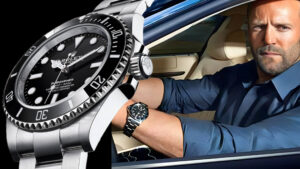 Jason Statham Wearing a Panerai Luminor Bronzo